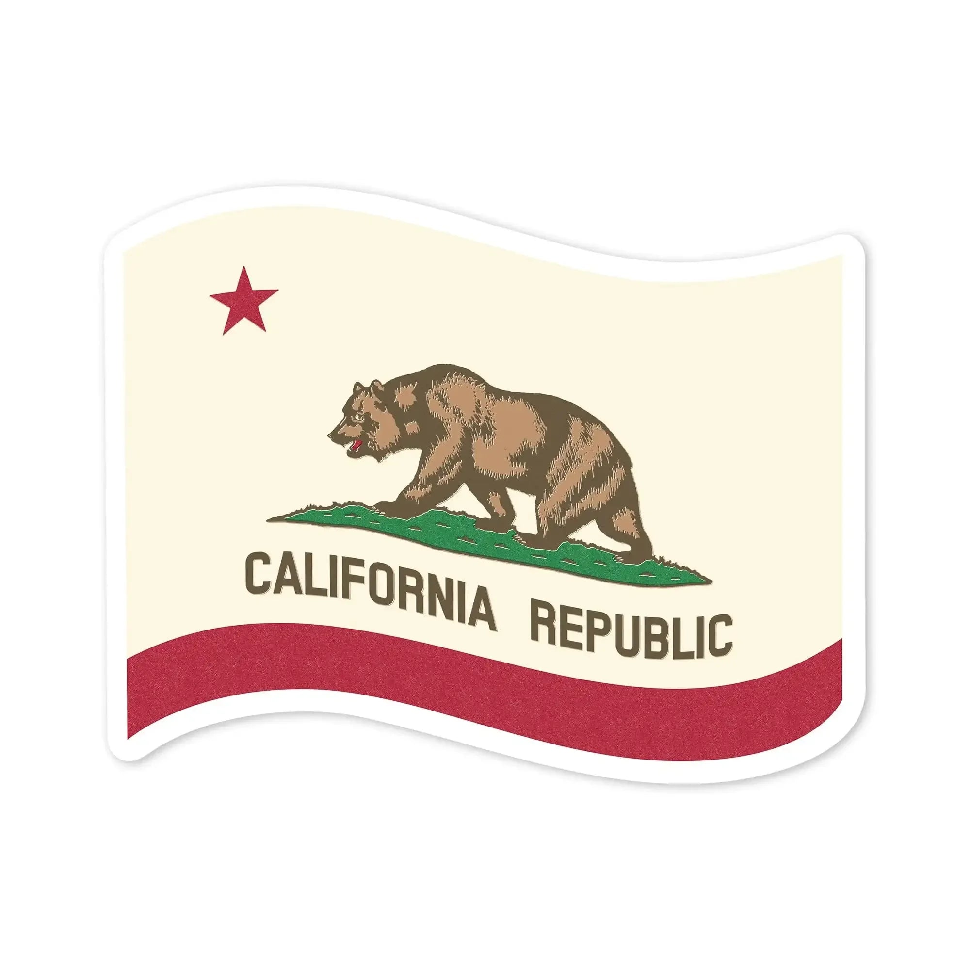California State Flag, Letterpress, Contour, outdoor vinyl stickers ...