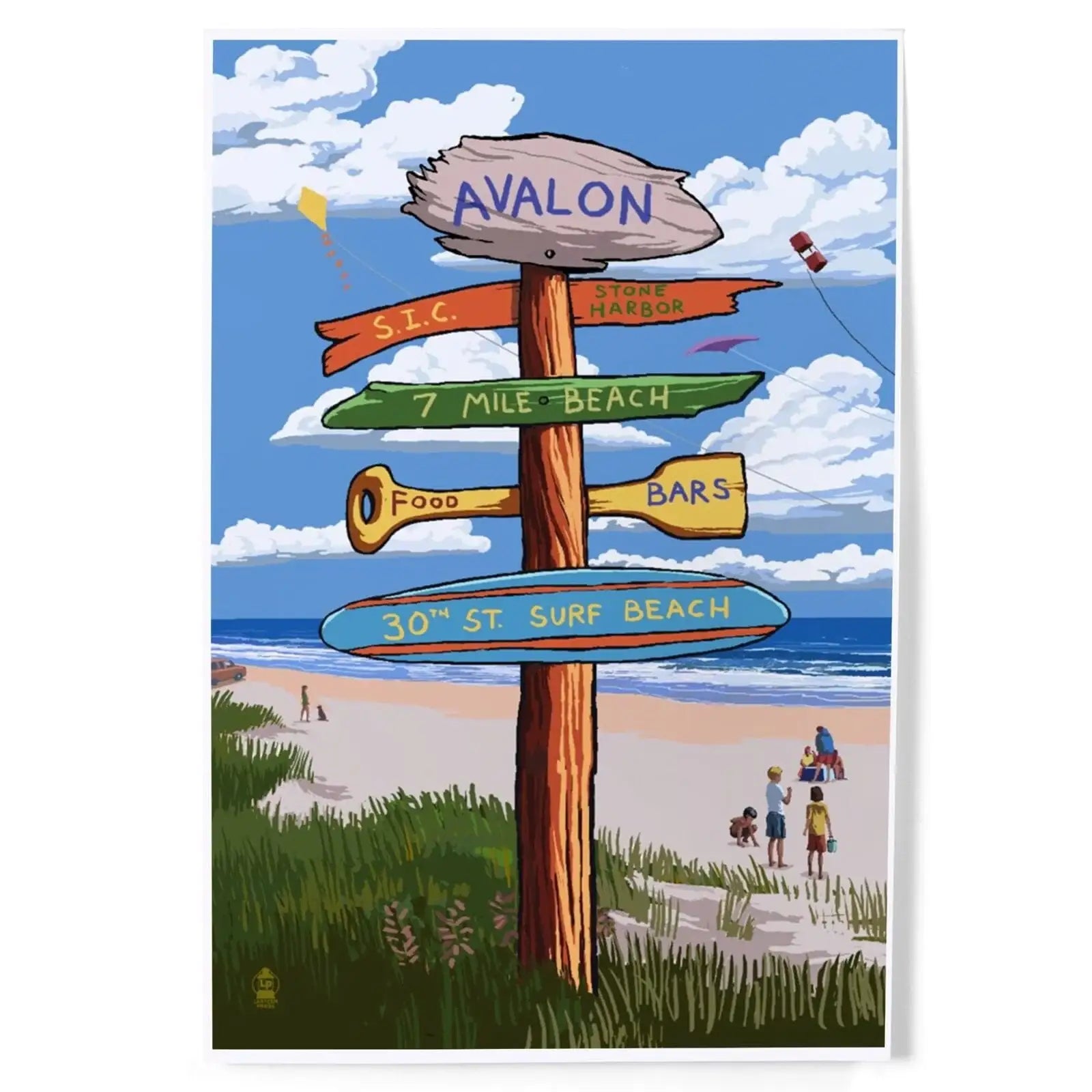 Avalon, New Jersey, Sign Destinations art prints, metal signs – Lantern ...