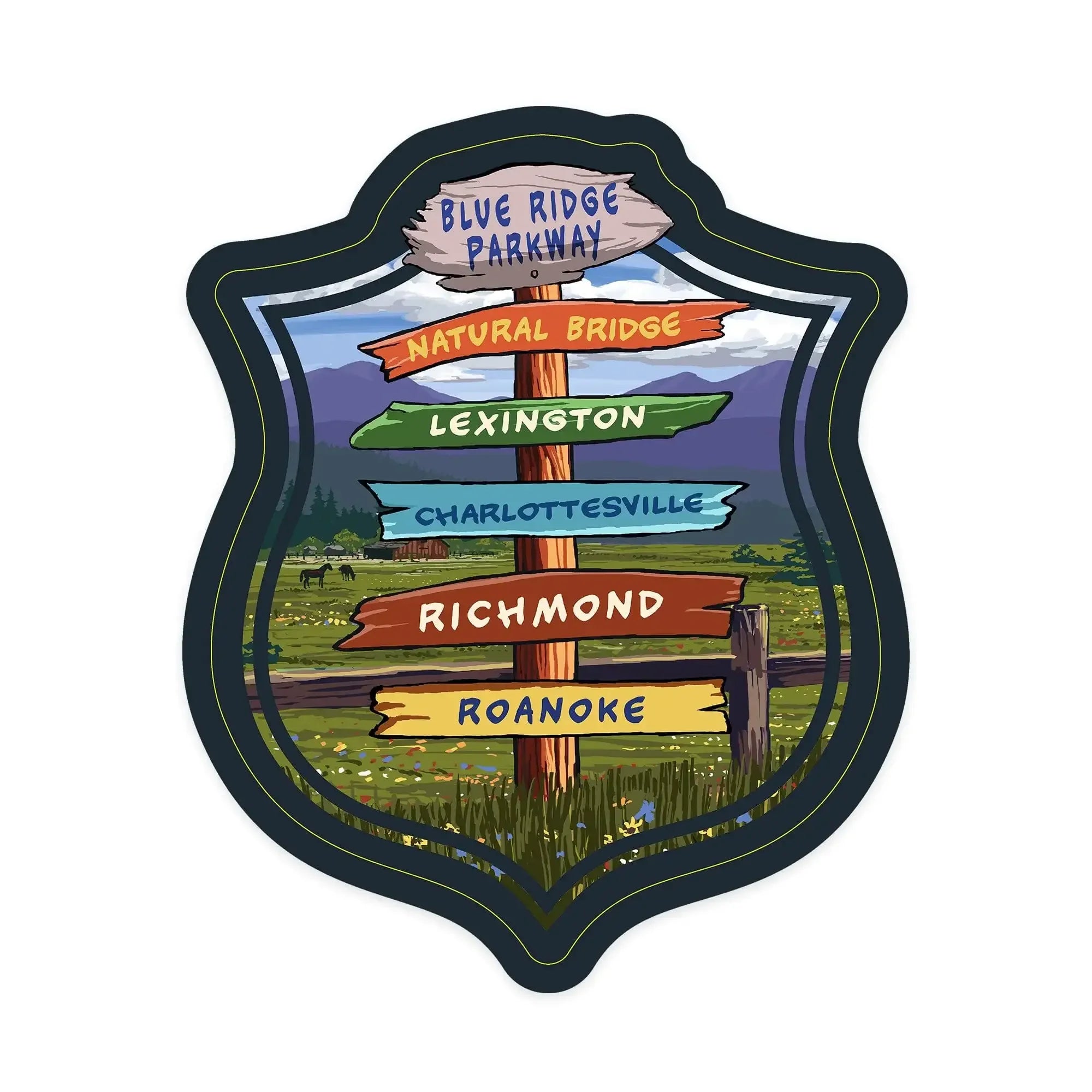 Blue Ridge Parkway, Virginia, Destination Signpost, Contour, outdoor ...