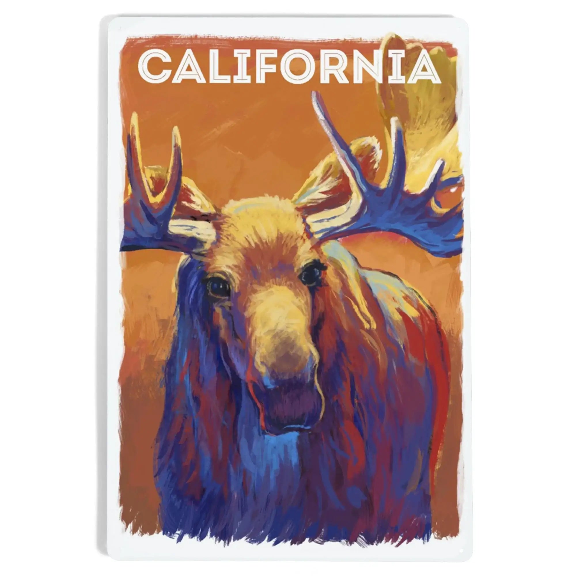 California, Vivid, Moose metal signs – Lantern Press