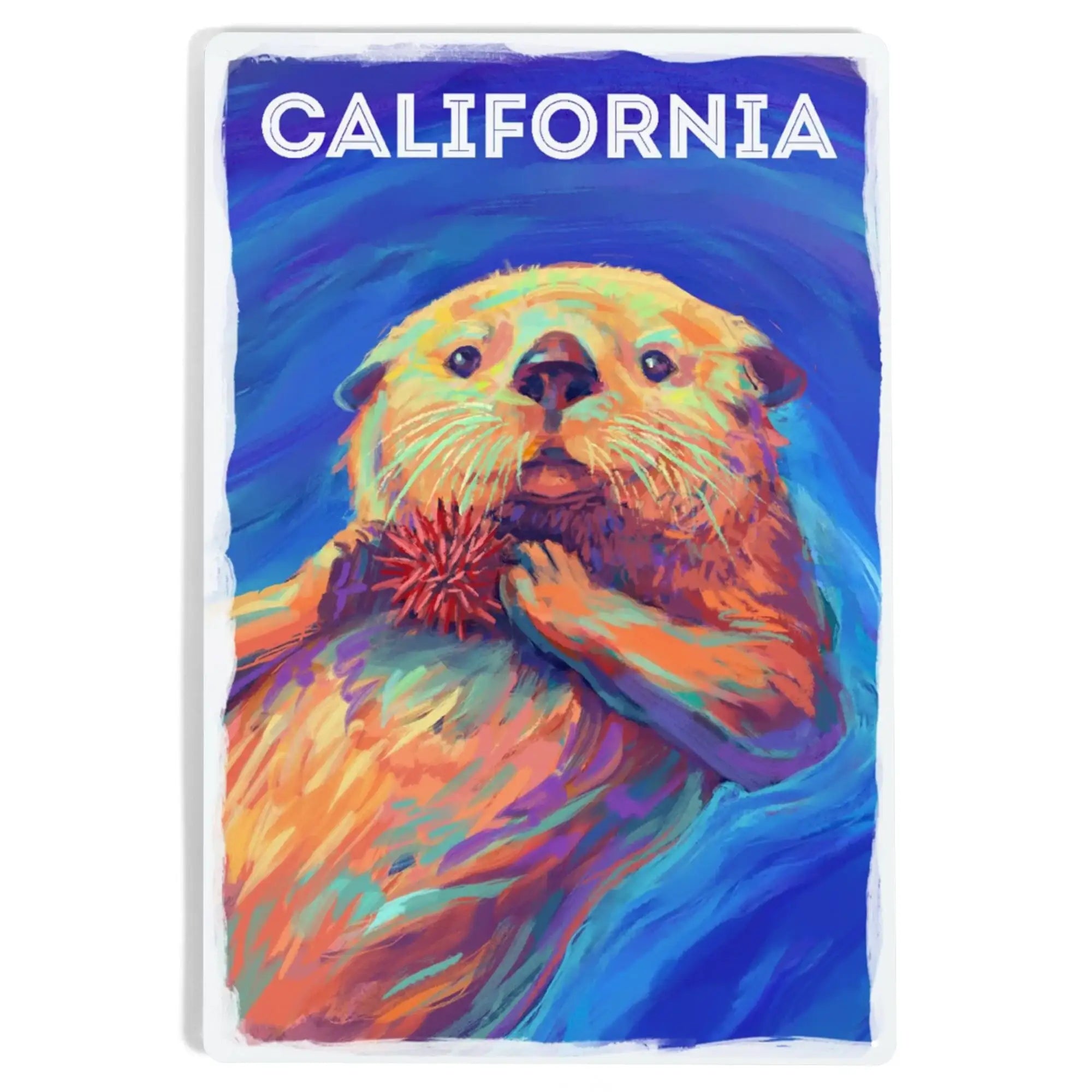 California, Vivid, Sea Otter metal signs – Lantern Press