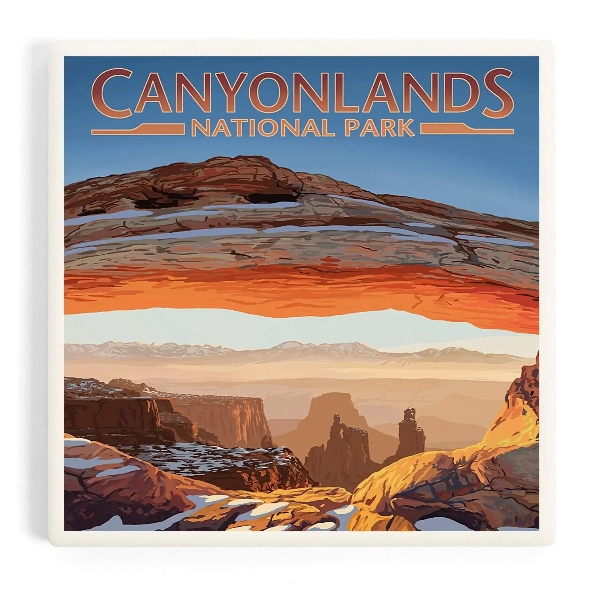 Canyonlands National Park, Utah, Arch, Painterly Series ceramic coaster ...