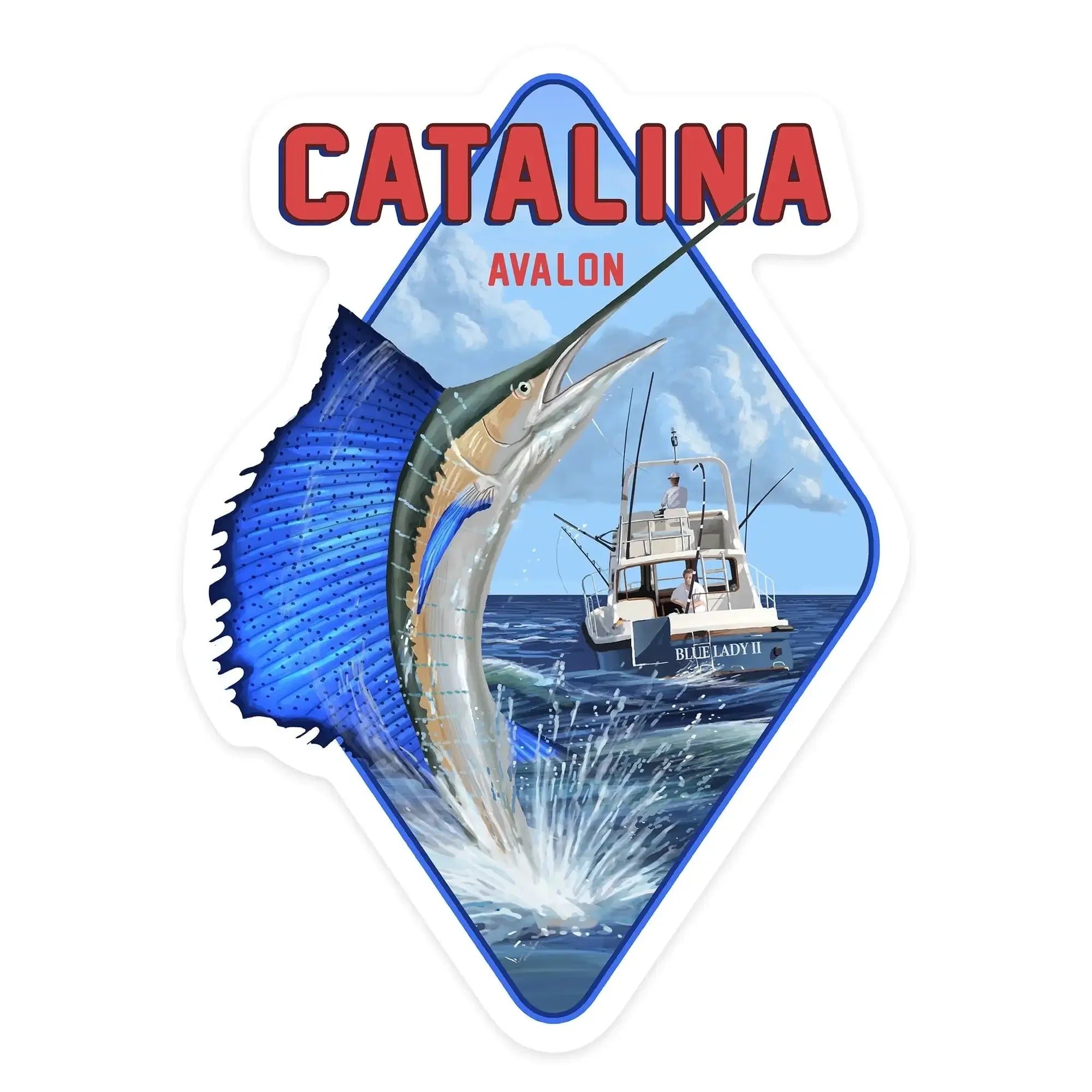 Catalina Island, California, Avalon, Sailfish Scene, Contour, outdoor ...