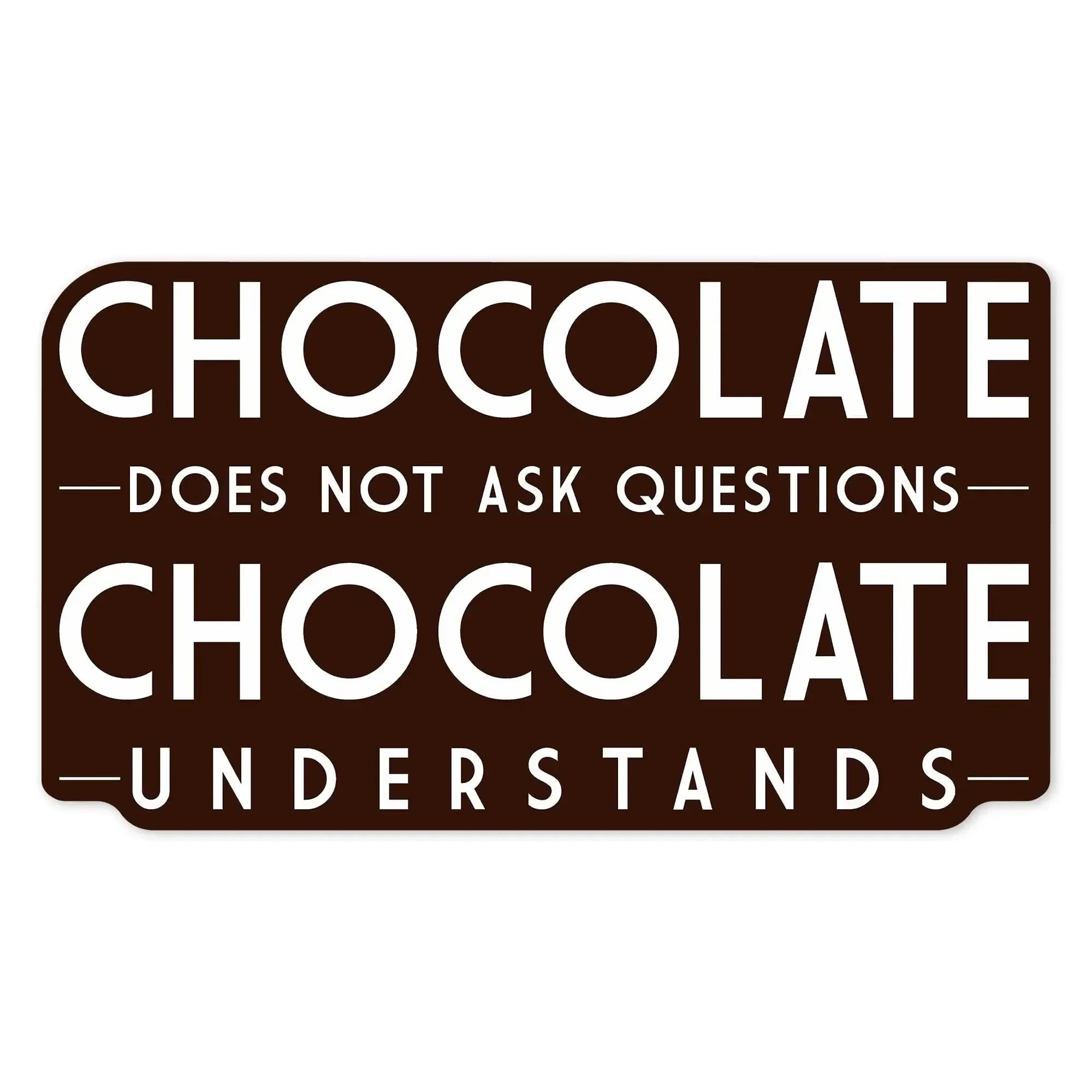 Chocolate Understands, Brown, Simply Said, outdoor vinyl stickers ...