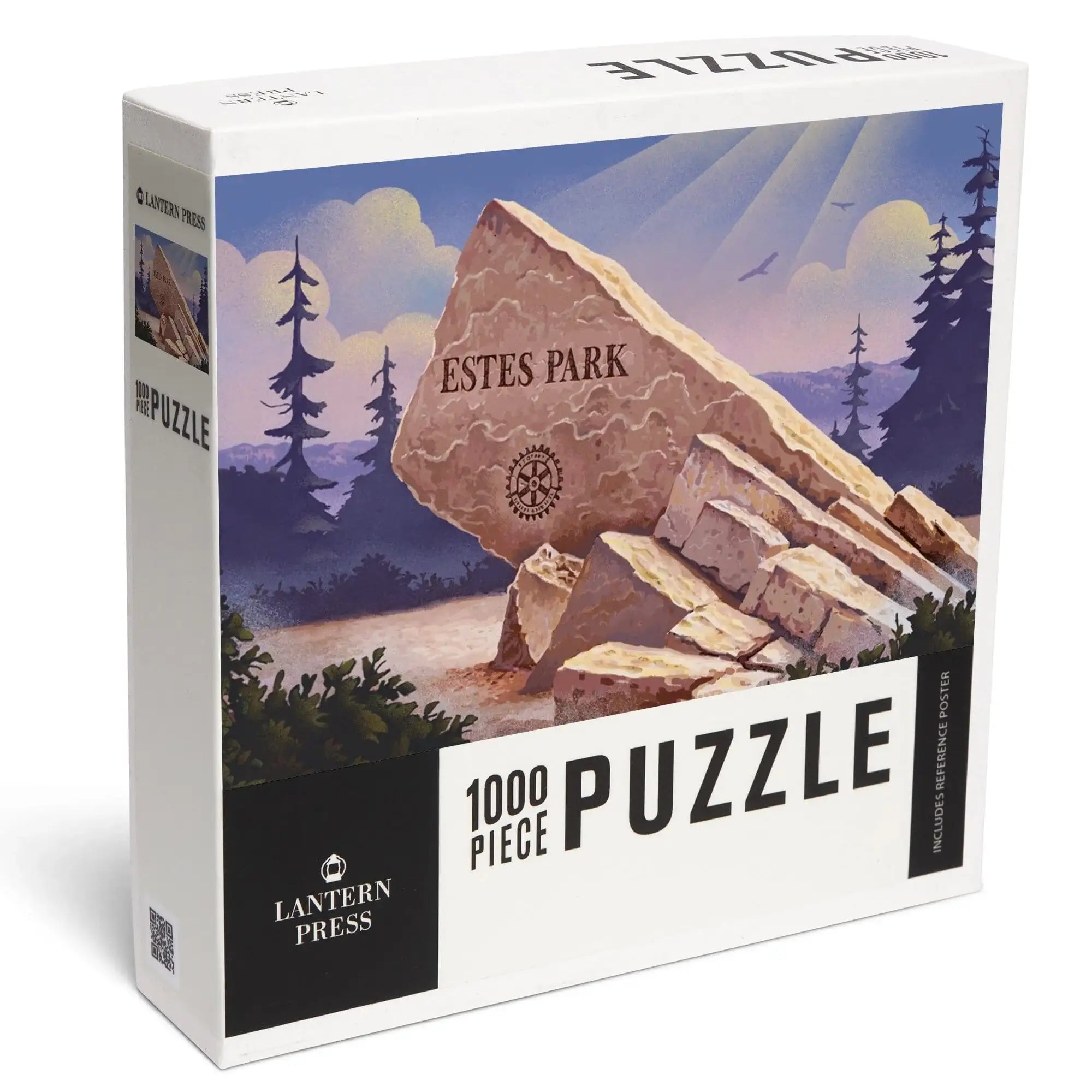 Colorado, Estes Park Sign, Lithograph, 1000 piece jigsaw puzzle ...