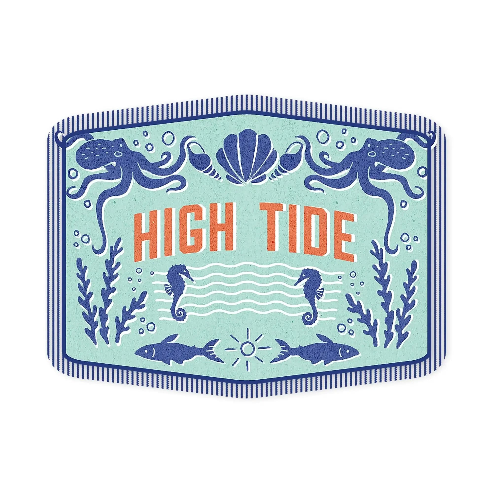 Dockside Series, High Tide, Contour, outdoor vinyl stickers – Lantern Press