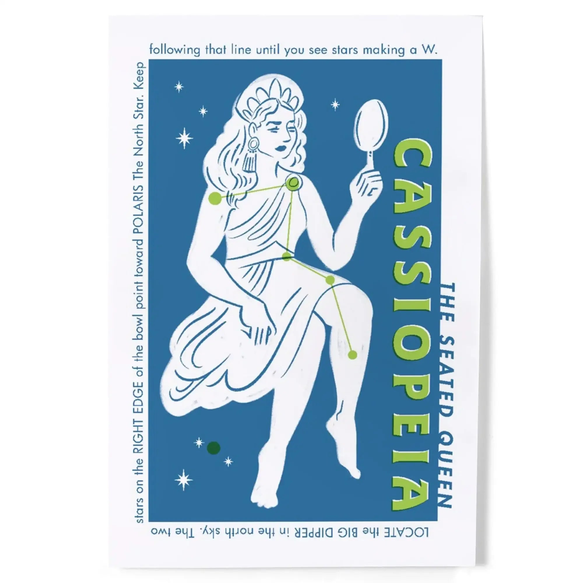 Drawings in the Stars Collection, Cassiopeia, The Seated Queen ...