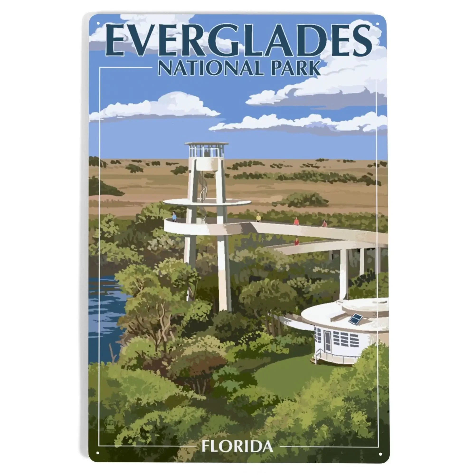 Everglades National Park, Florida, Shark Valley Tower metal signs ...