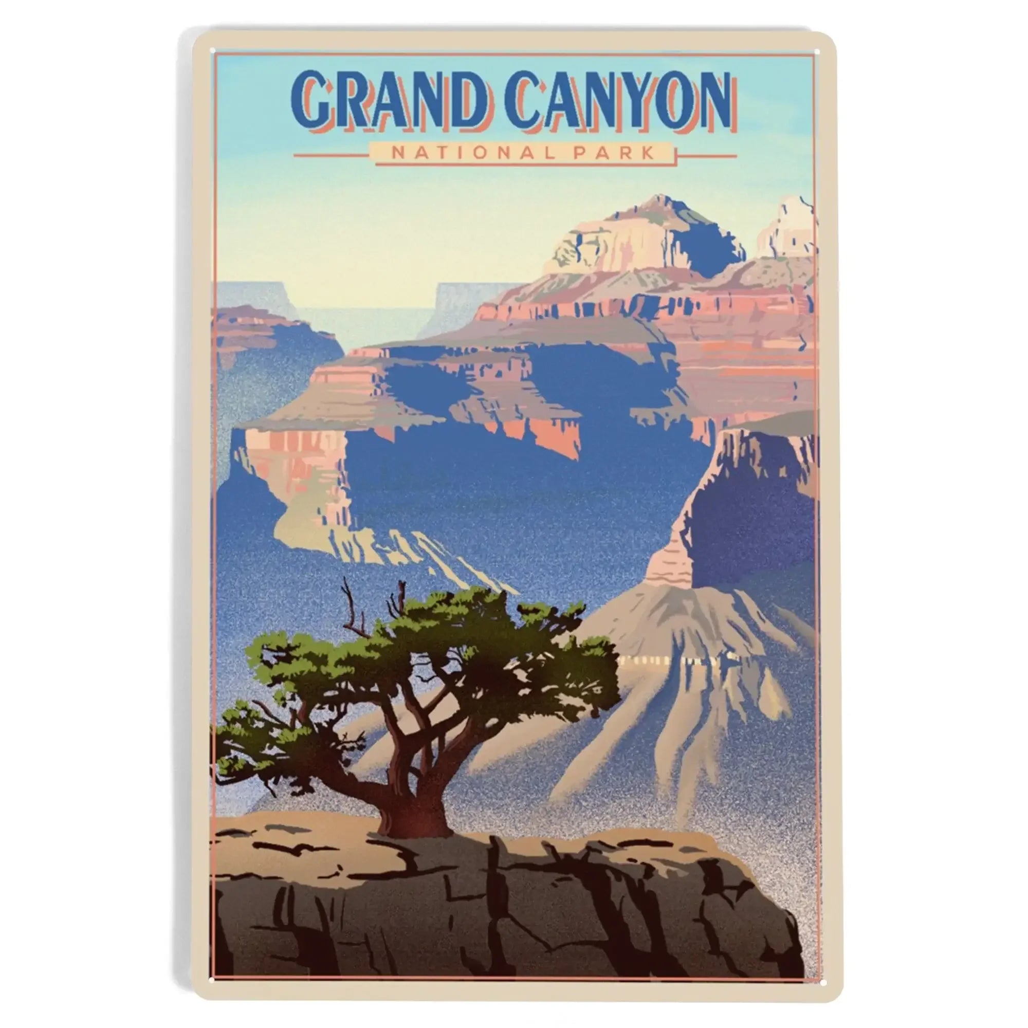 Grand Canyon National Park, Lithograph metal signs – Lantern Press