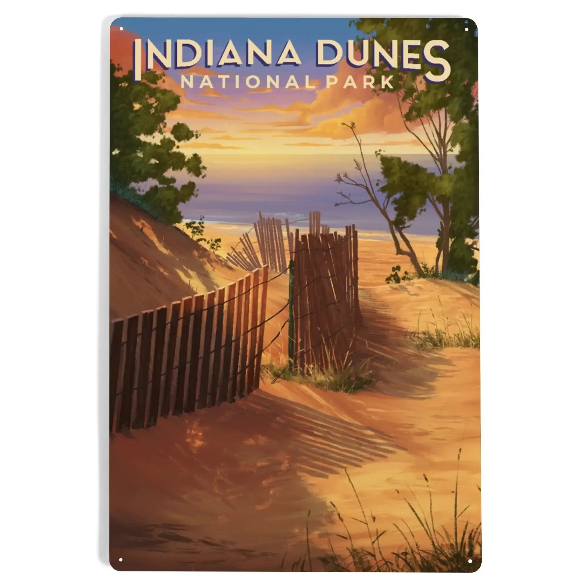 Indiana Dunes National Park, Indiana, Oil Painting metal signs ...