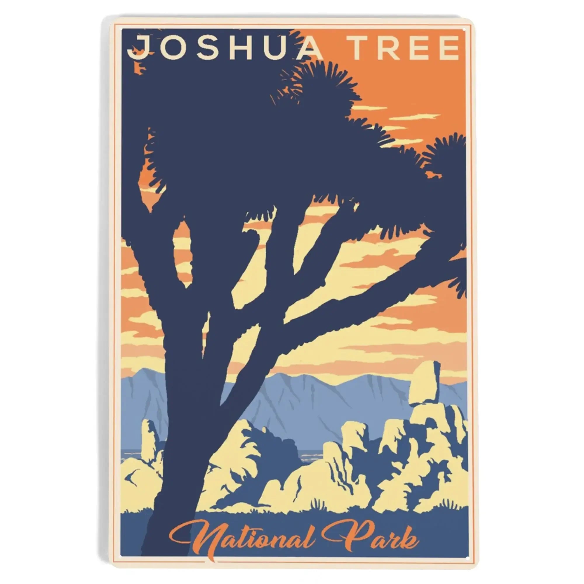 Joshua Tree National Park, California, Lithograph metal signs – Lantern ...