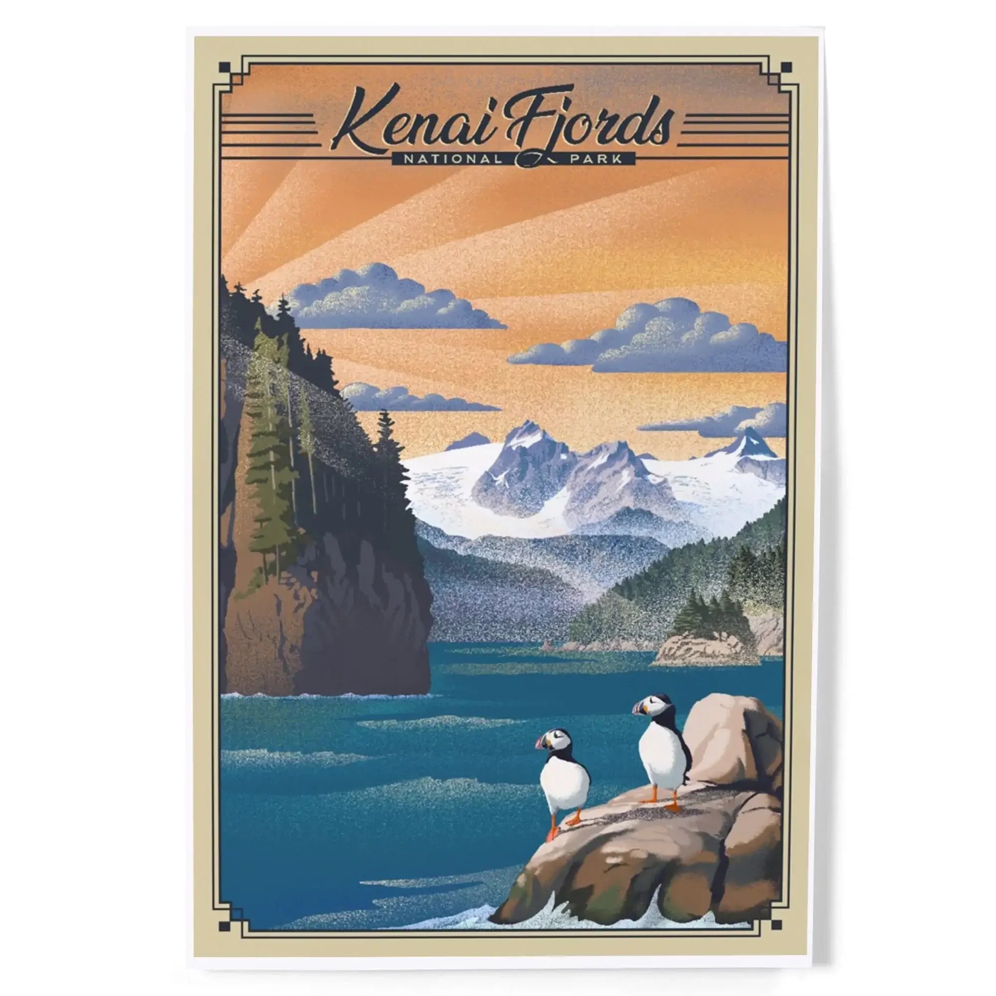 Kenai Fjords National Park, Alaska, Lithograph Park Series art & giclee ...