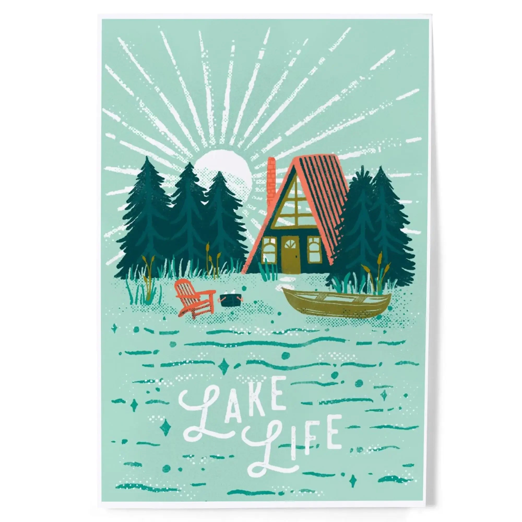 Lake Life Series, Lake Life art prints, metal signs – Lantern Press