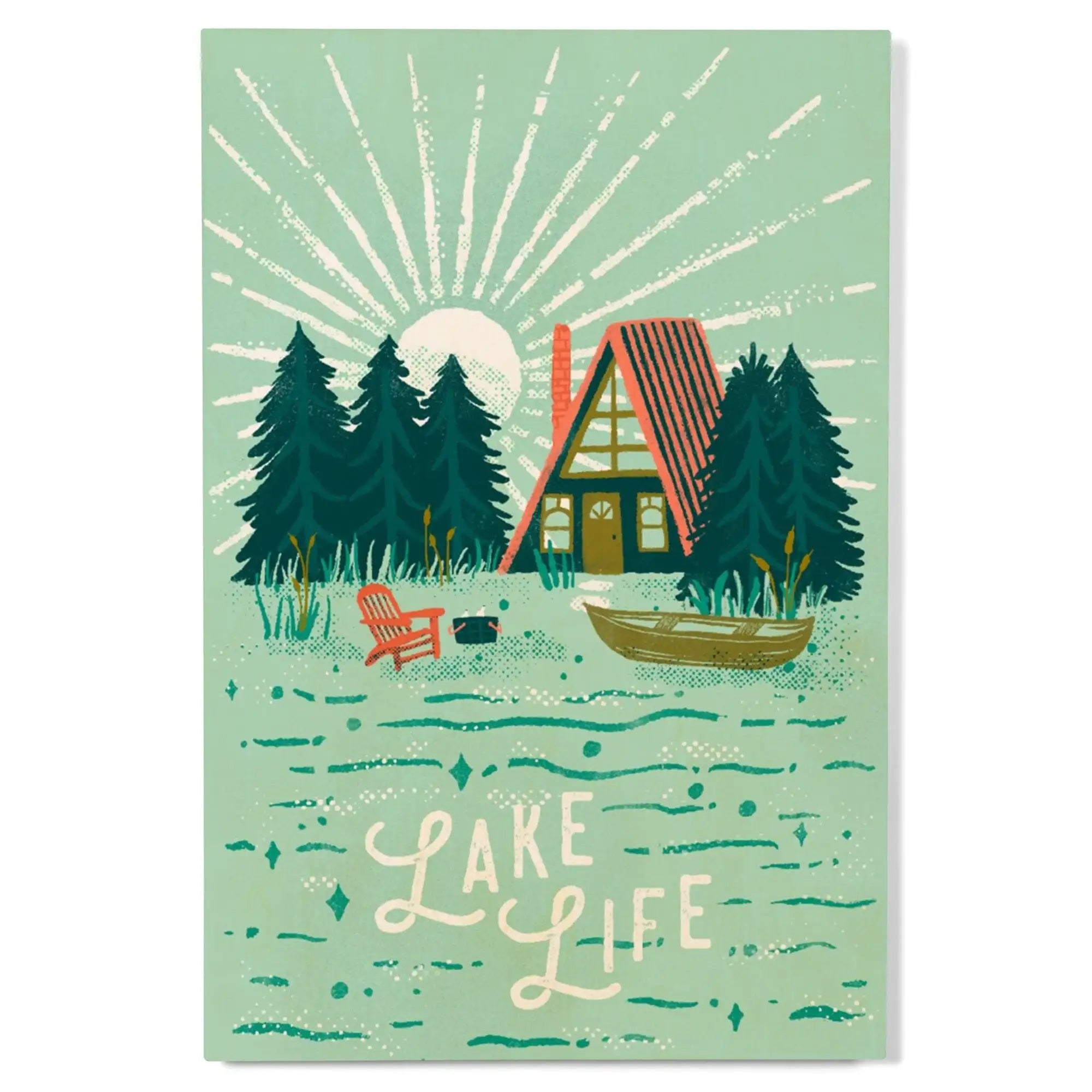 Lake Life Series, Lake Life wood signs and postcards – Lantern Press