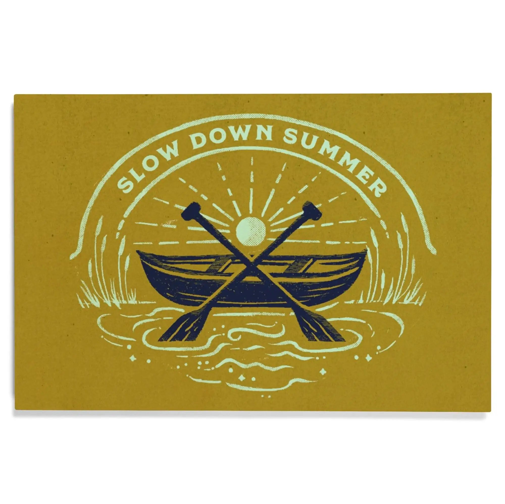 Lake Life Series, Slow Down Summer wood signs and postcards – Lantern Press