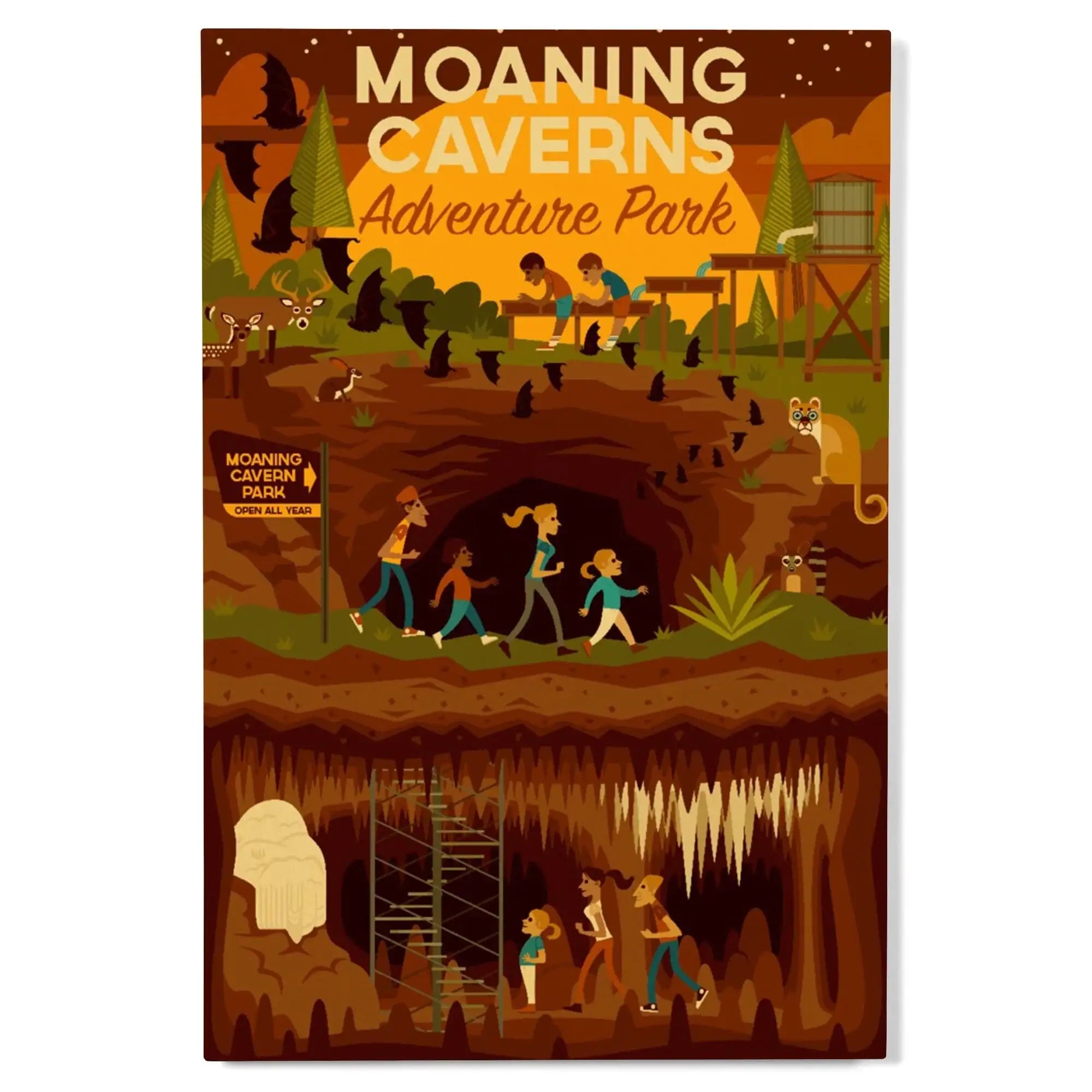Moaning Caverns Adventure Park, California, Geometric wood signs and ...