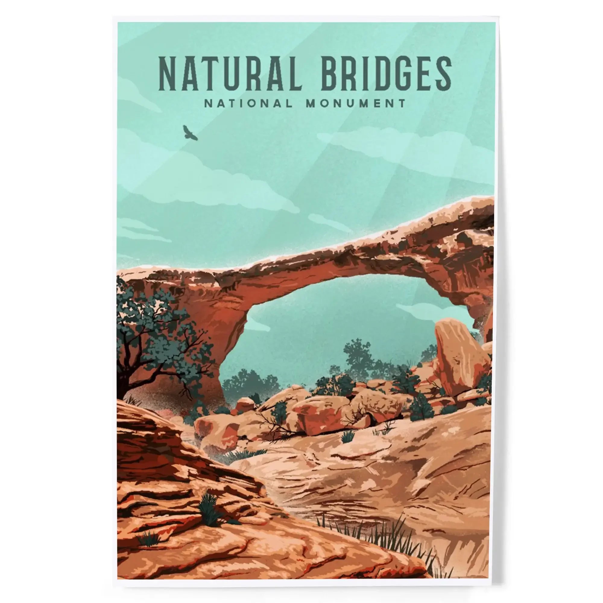 Natural Bridges National Monument, Utah, Lithograph art & giclee prints ...