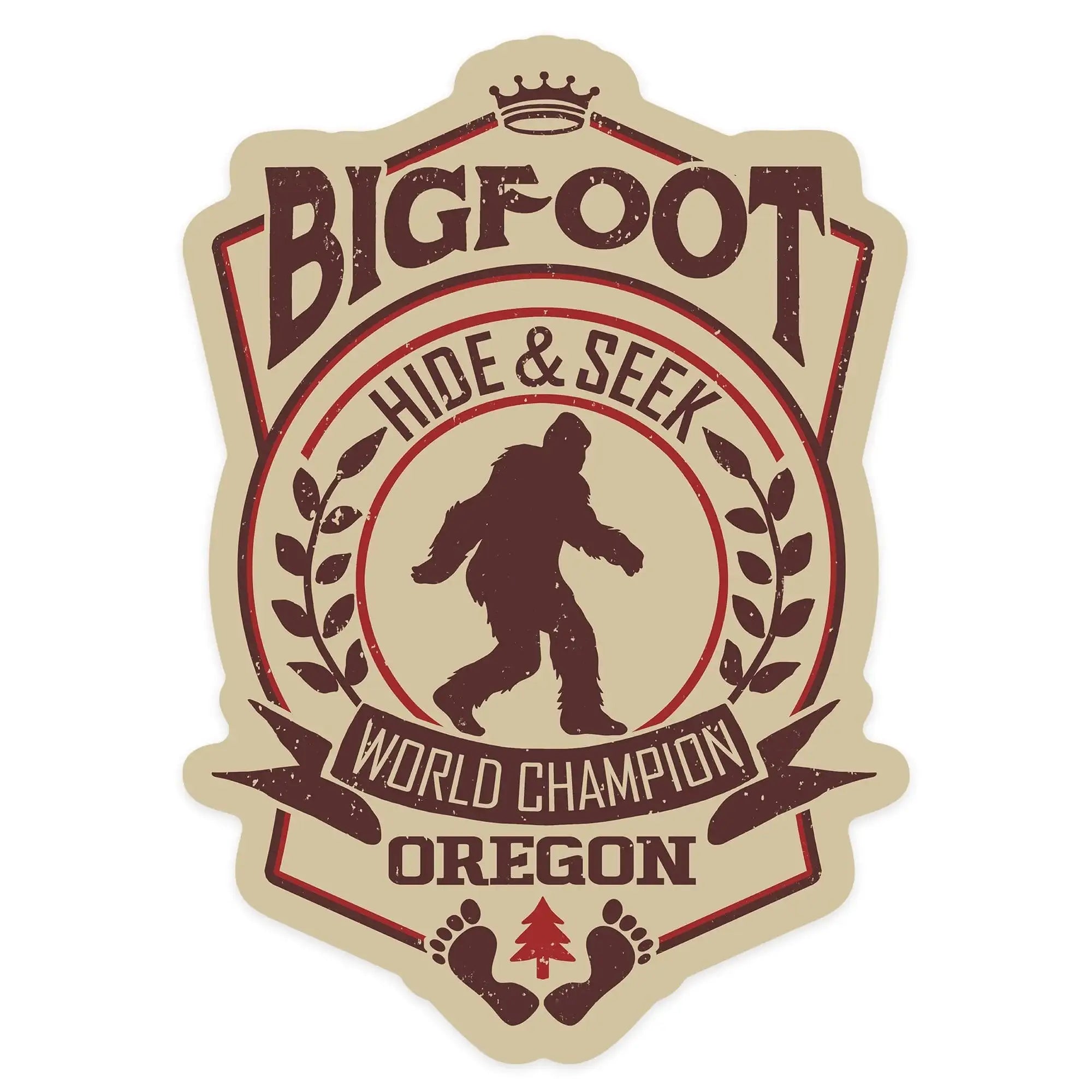 Oregon, Bigfoot, Hide and Seek World Champion, Contour, outdoor vinyl ...