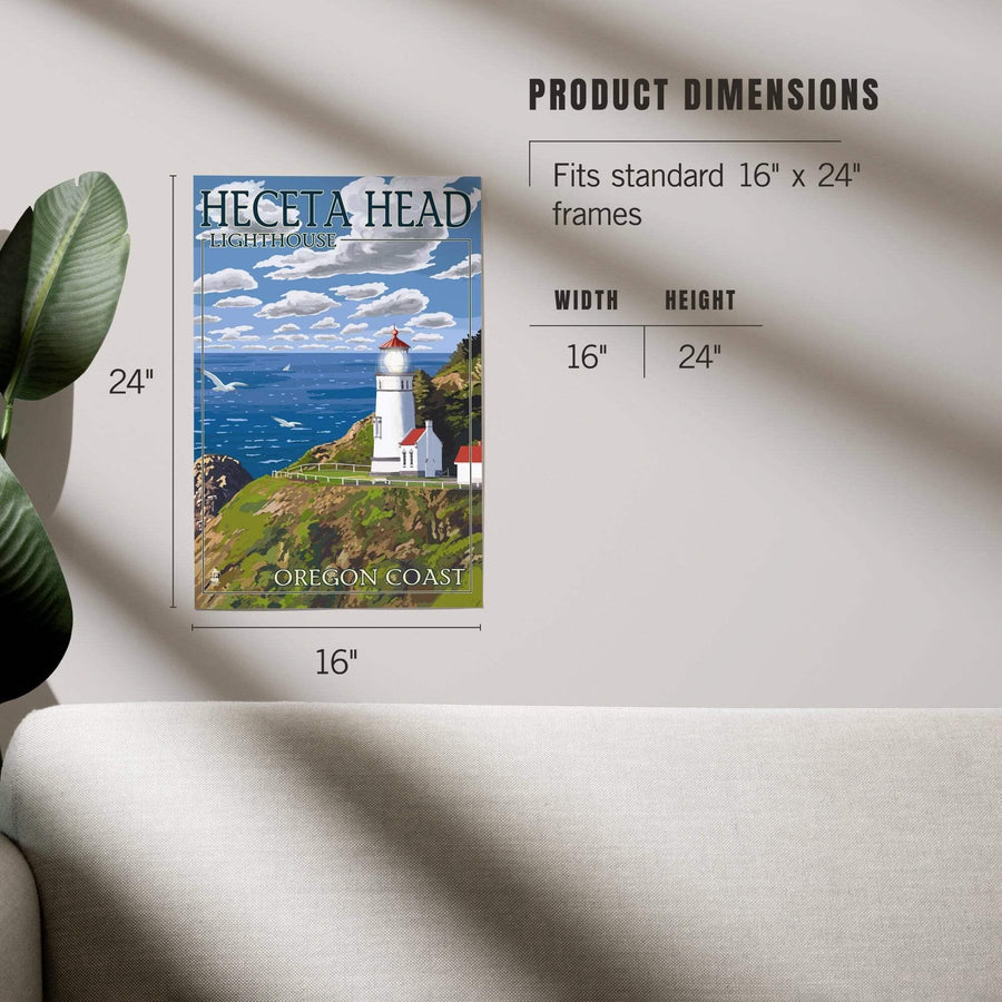Oregon Coast, Heceta Head Lighthouse art prints, metal signs – Lantern ...