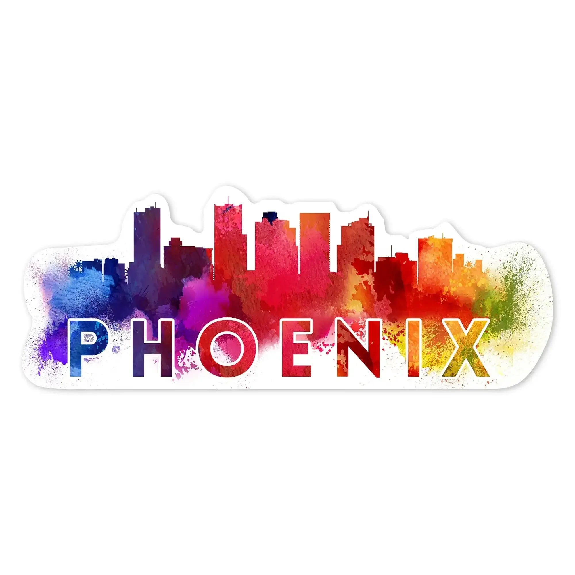 Phoenix, Arizona, Skyline Abstract, Contour, outdoor vinyl stickers ...