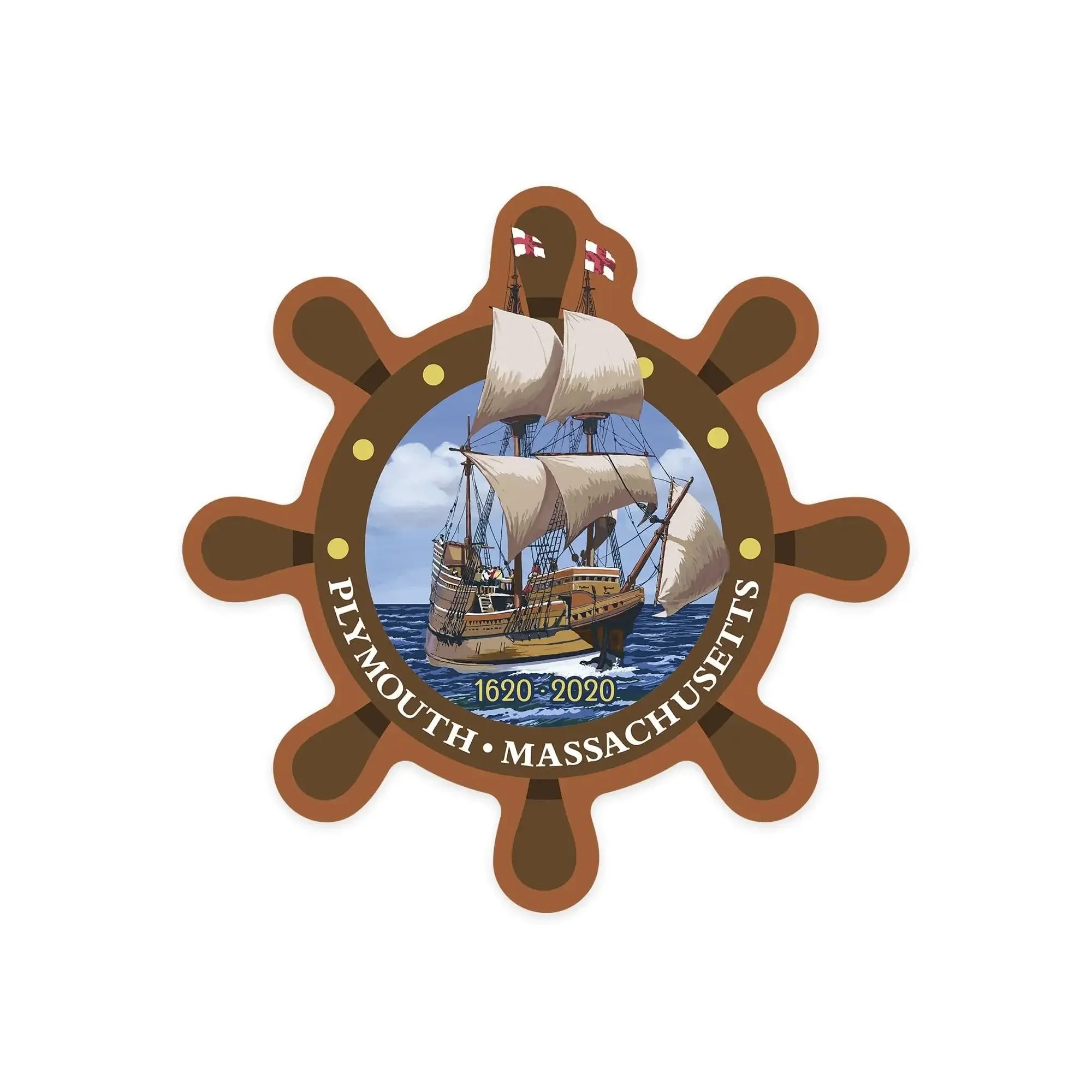 Plymouth, Massachusetts, 1620-2020, Mayflower, Contour, outdoor vinyl ...