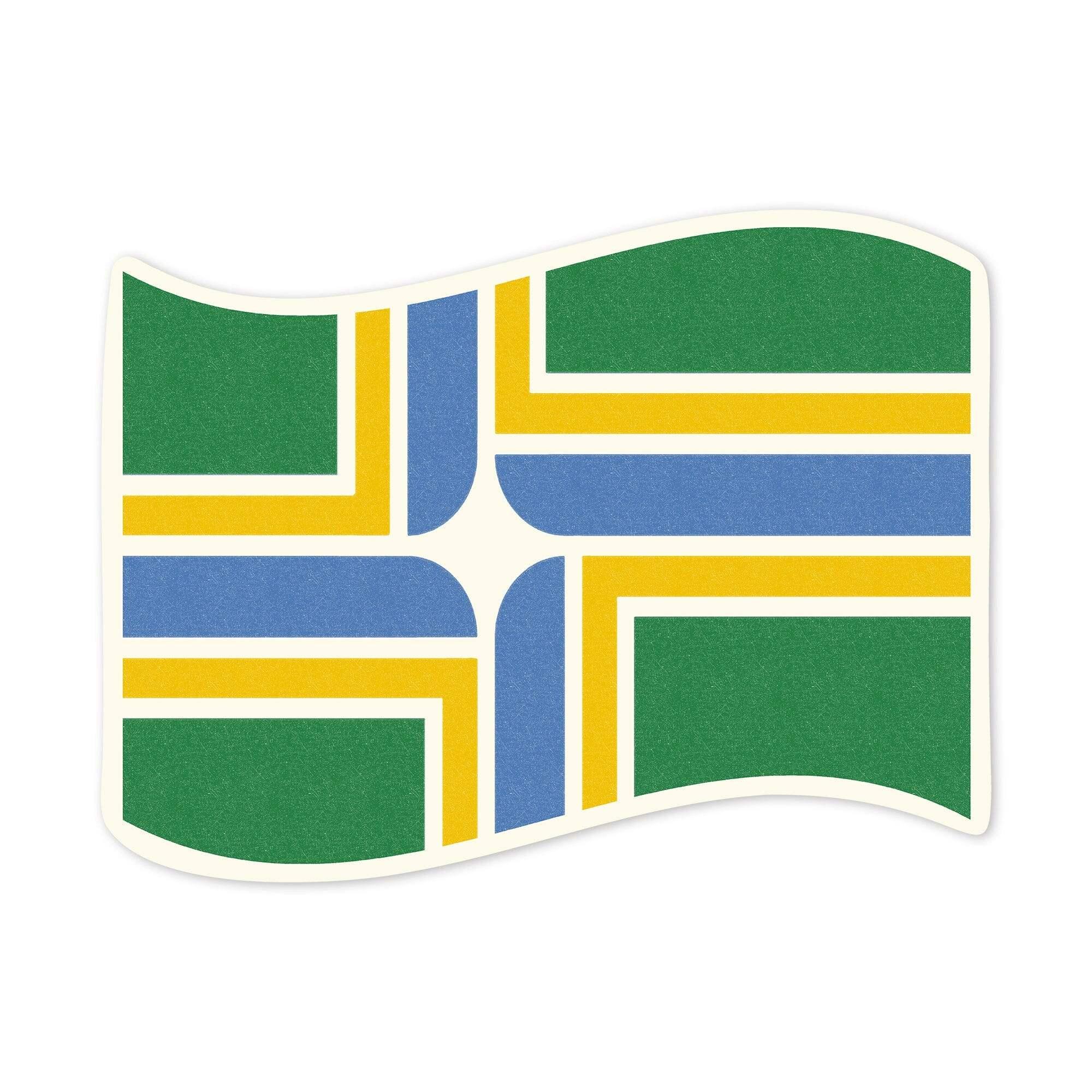 Portland, Oregon, City Flag, Letterpress, Contour, outdoor vinyl ...
