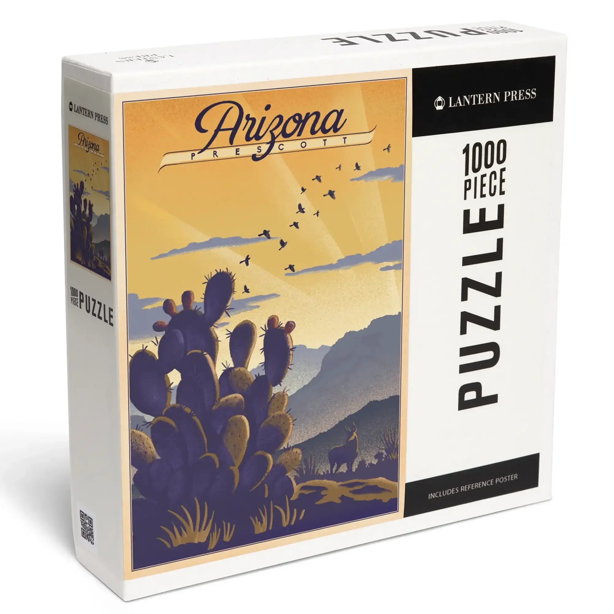 Prescott, Arizona, Lithograph, Cactus and Desert Scene, 1000 piece ...
