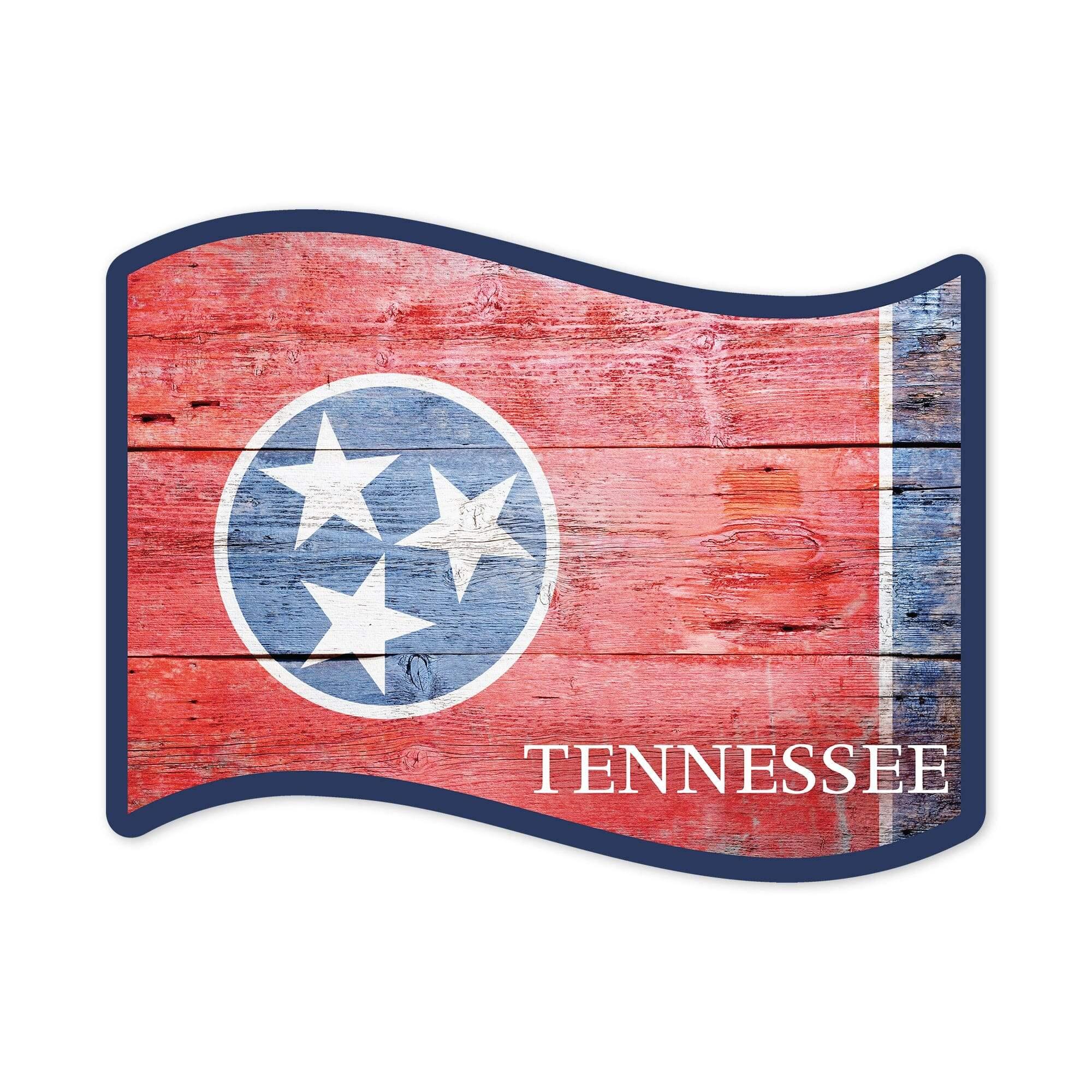 Rustic Tennessee State Flag, Contour, outdoor vinyl stickers – Lantern ...