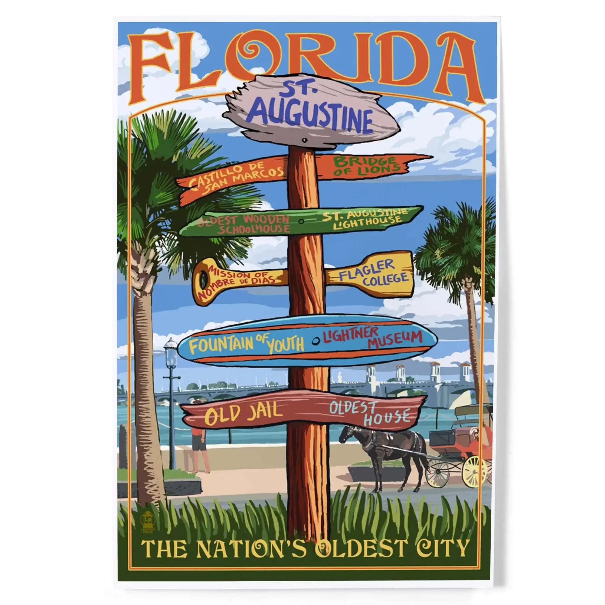 St. Augustine, Florida, Destinations Sign art prints, metal signs ...