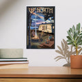 Up North, Michigan, Retro Camper and Lake art prints, metal signs ...