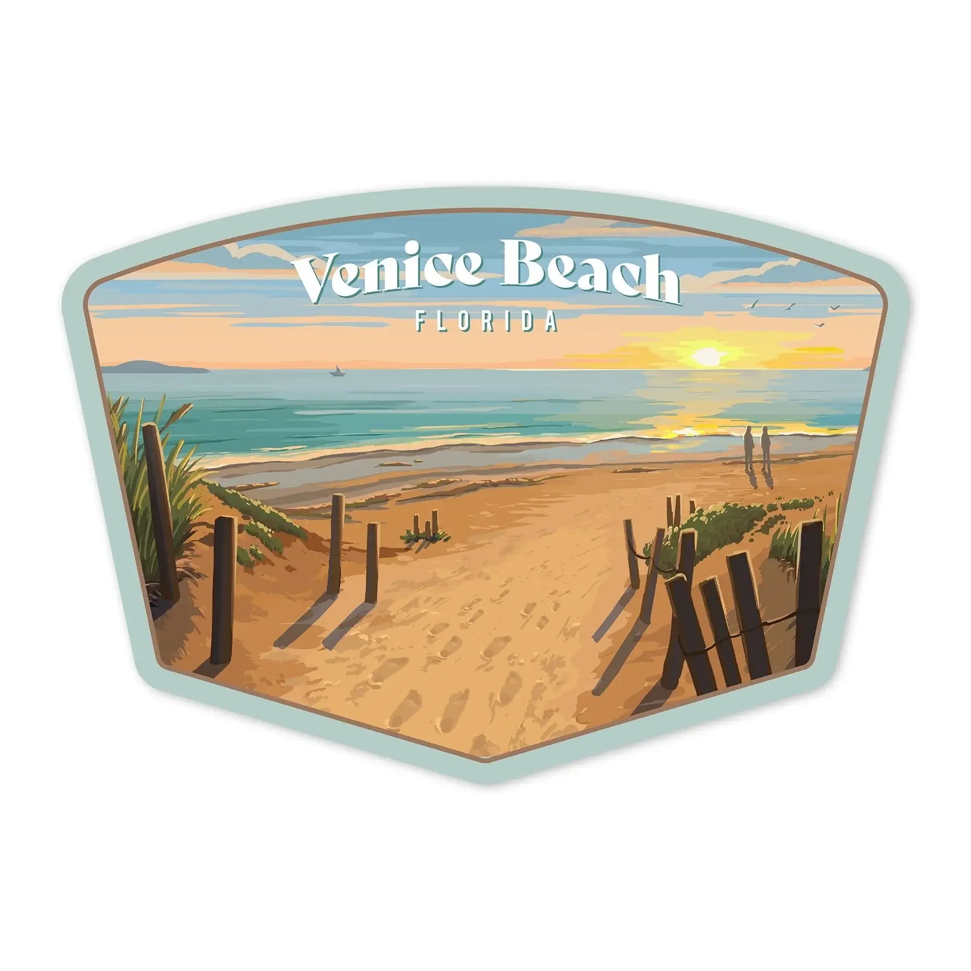 Venice Beach, Florida, Beach Path, Contour, outdoor vinyl stickers ...