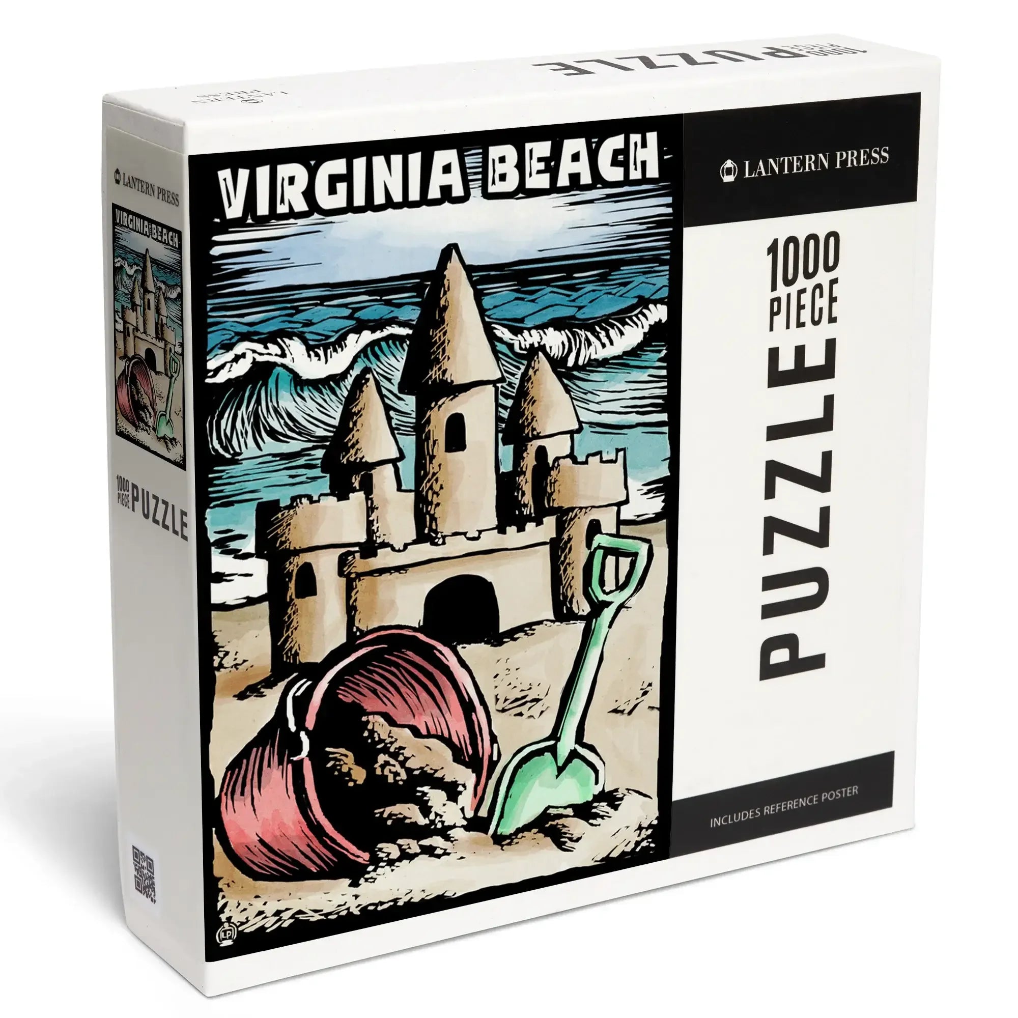 Virginia Beach, Virginia, Sandcastle, Scratchboard, 1000 piece jigsaw ...