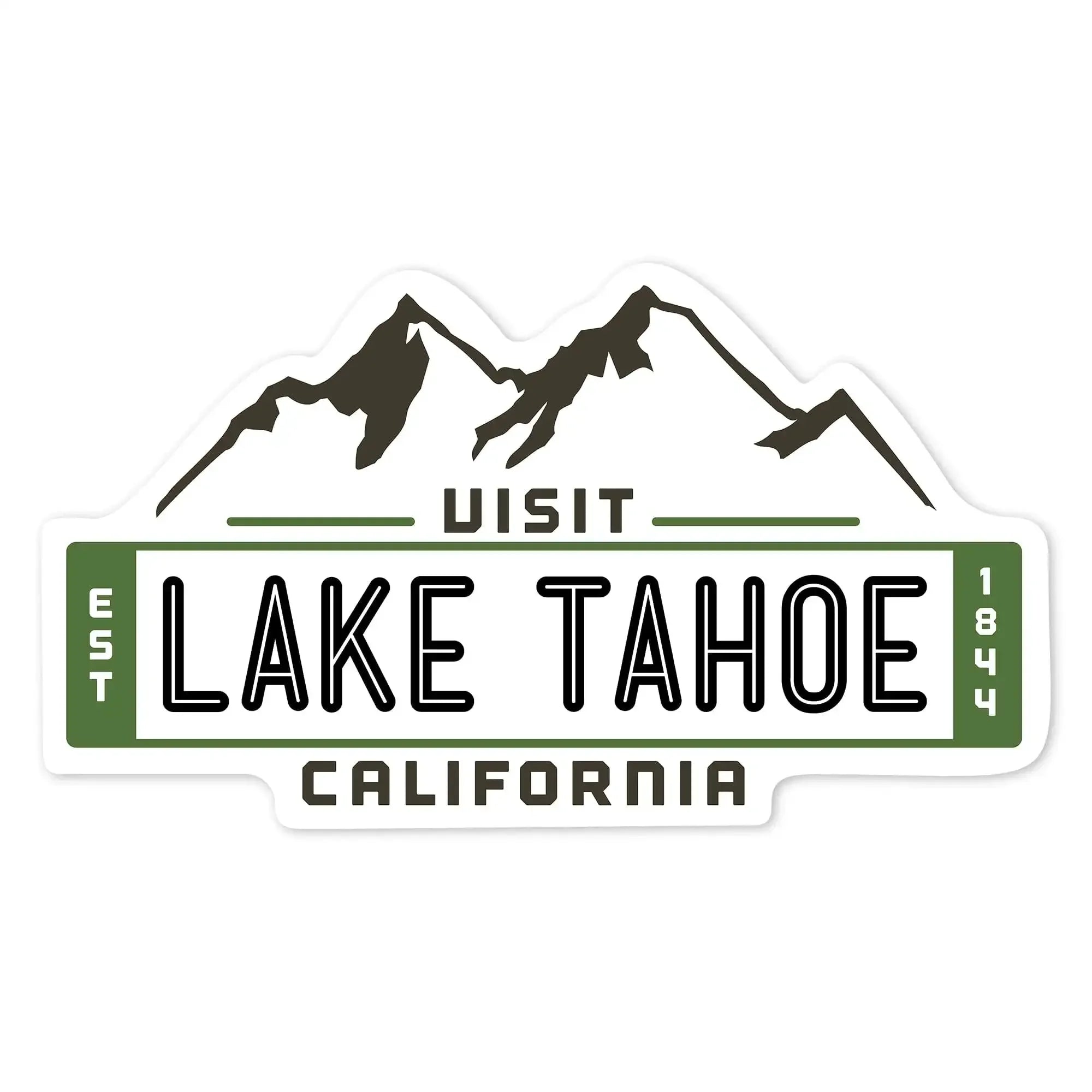 Visit Lake Tahoe, California, Mountain, Contour, Vector, outdoor vinyl ...