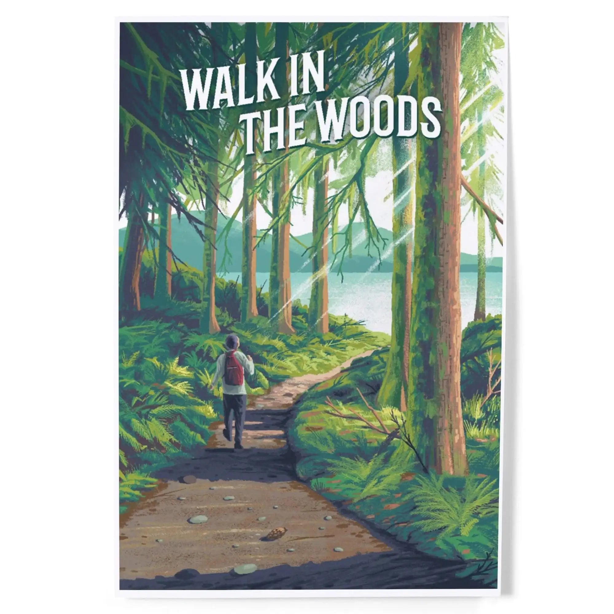 Walk in the Woods, Day Hike art prints, metal signs – Lantern Press