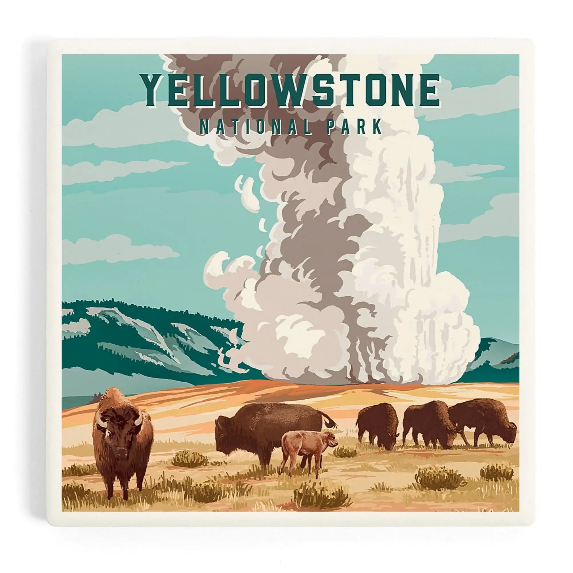 Yellowstone National Park, Wyoming, Painterly National Park Series ...