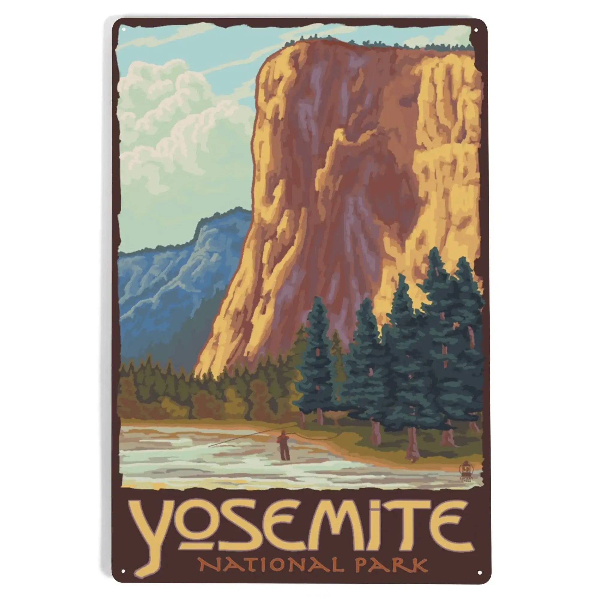 Yosemite National Park, California, El Capitan metal signs – Lantern Press
