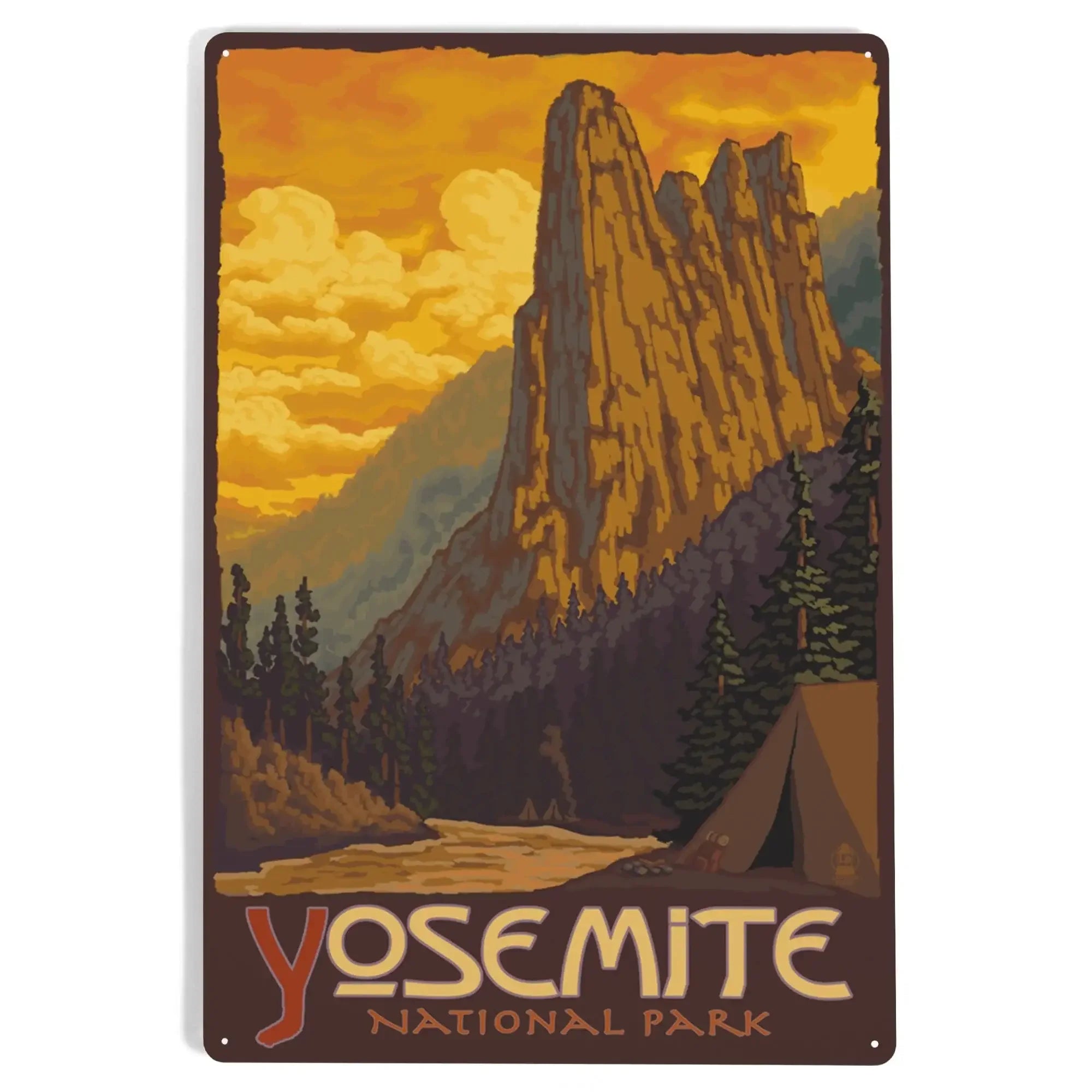Yosemite National Park, California, Sentinel metal signs – Lantern Press