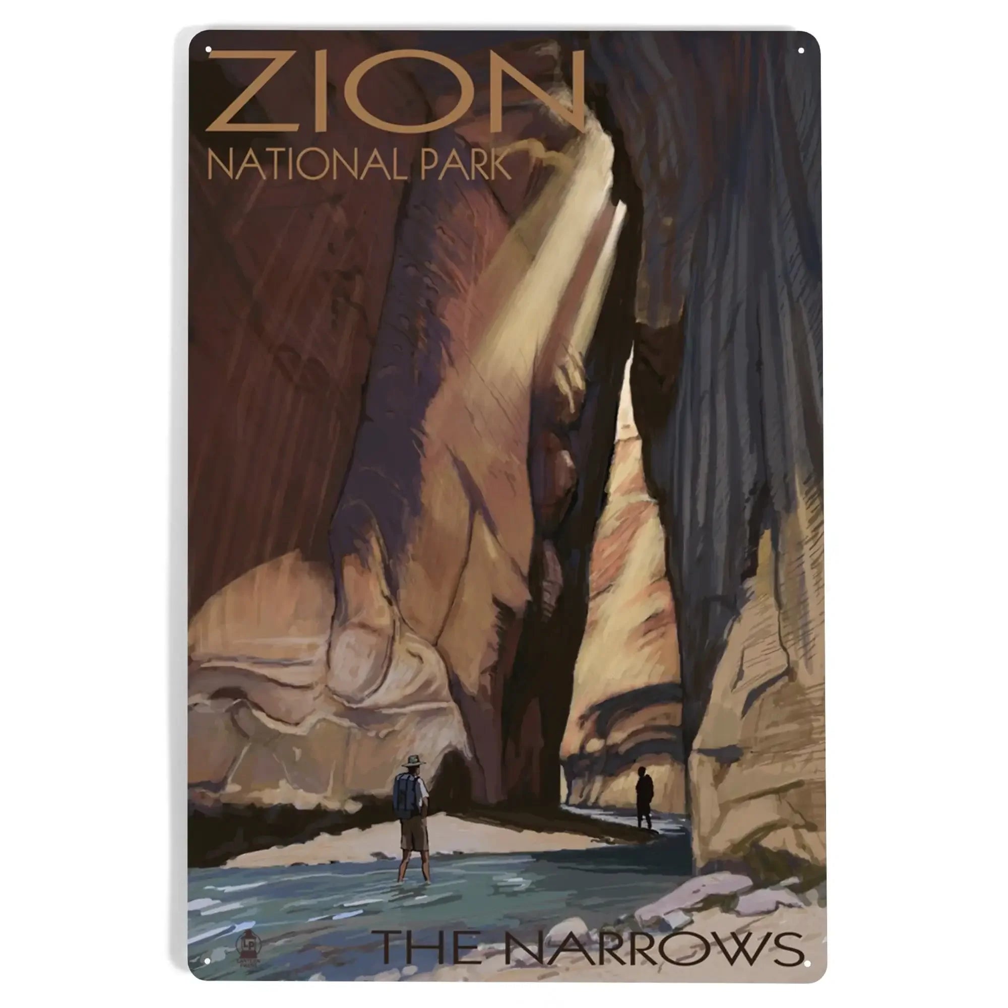 Zion National Park, Utah, The Narrows metal signs – Lantern Press