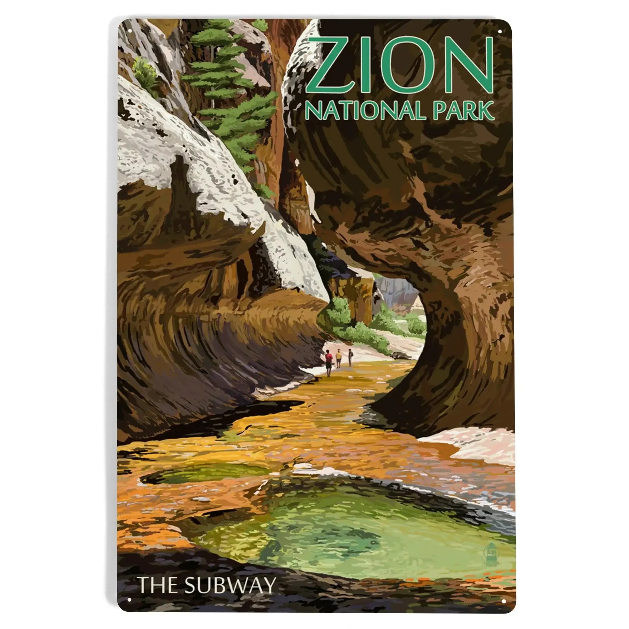 Zion National Park, Utah, The Subway metal signs – Lantern Press