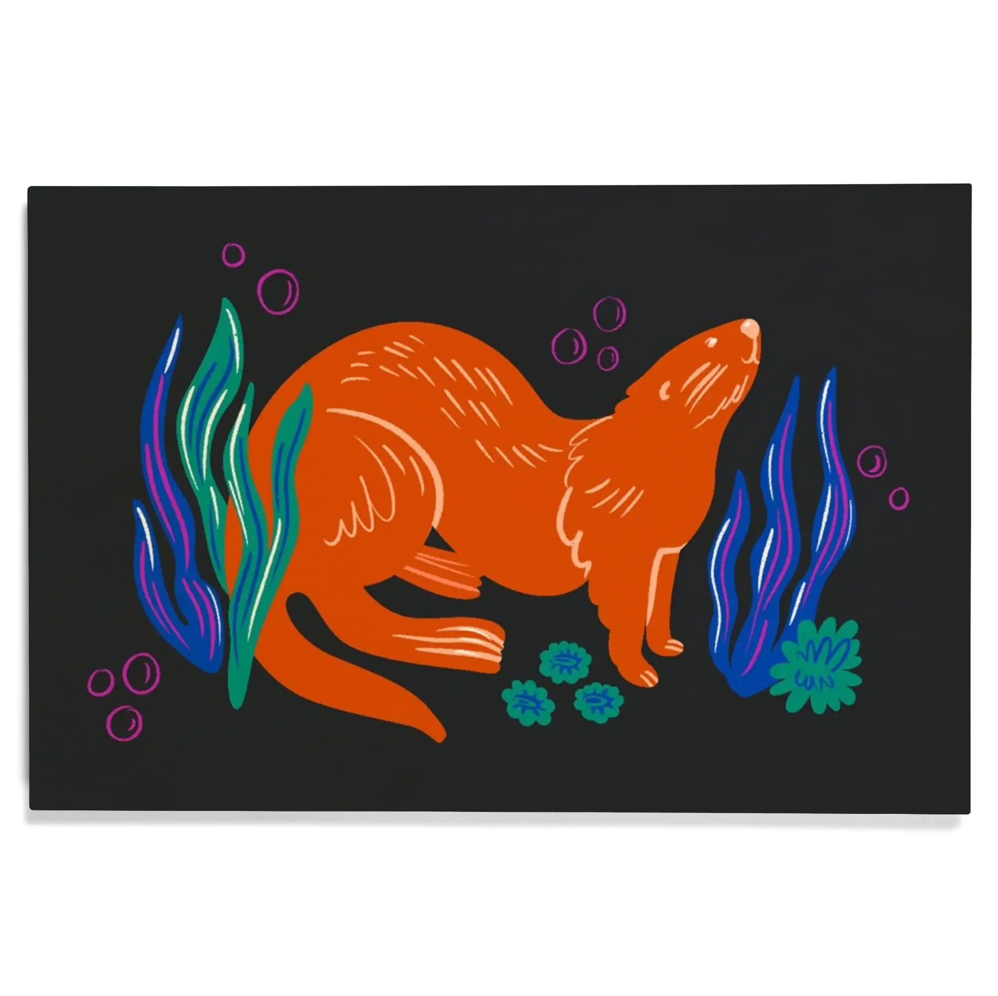 Lush Environment Collection, Sea Otter Underwater, Wood Signs and Post ...